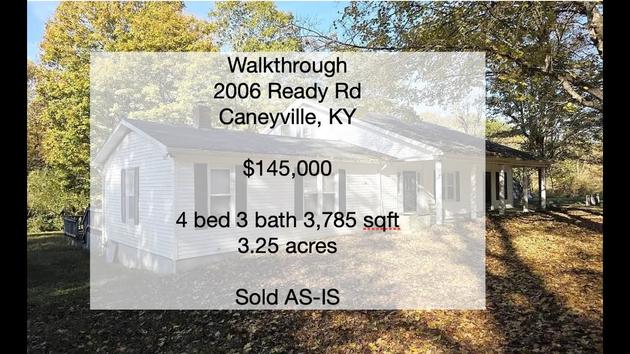 Walkthrough 2006 Ready Rd, Caneyville KY - YouTube