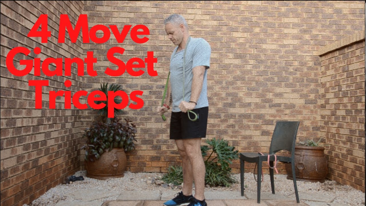 4 Move giant set Triceps at home - YouTube