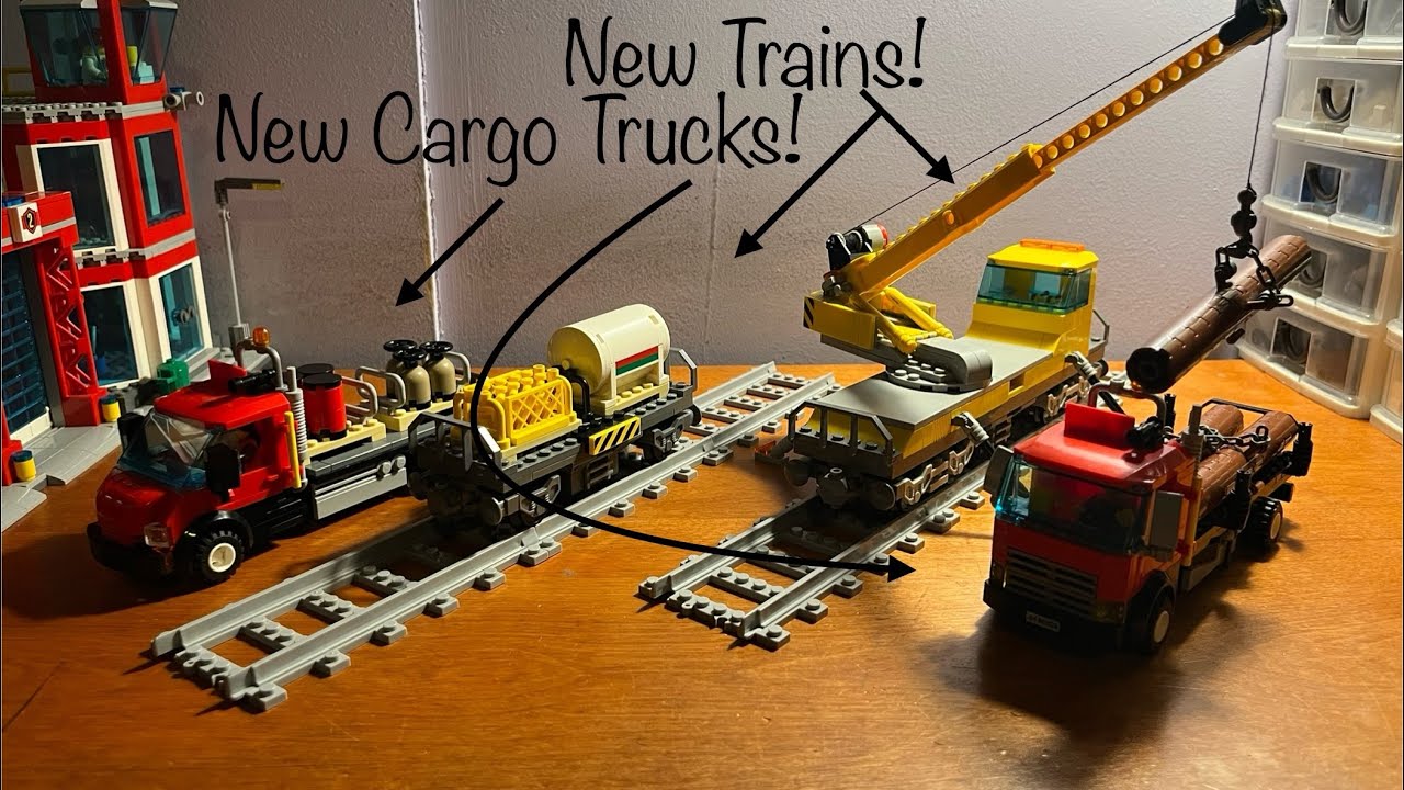 My 2 BRAND NEW Custom LEGO Train Cars and 2 Cargo Trucks! - YouTube