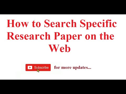 How to Search Research Paper, Google Scholar, DOI, ResearchGate ...