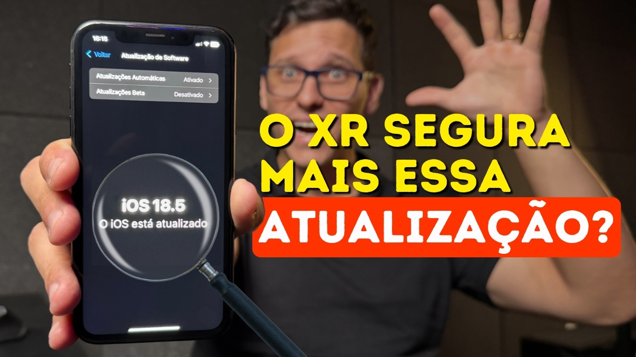 ATUALIZEI o iPhone XR para o iOS 18.5 BETA 1! Agora TRAVOU tudo? (Teste ...