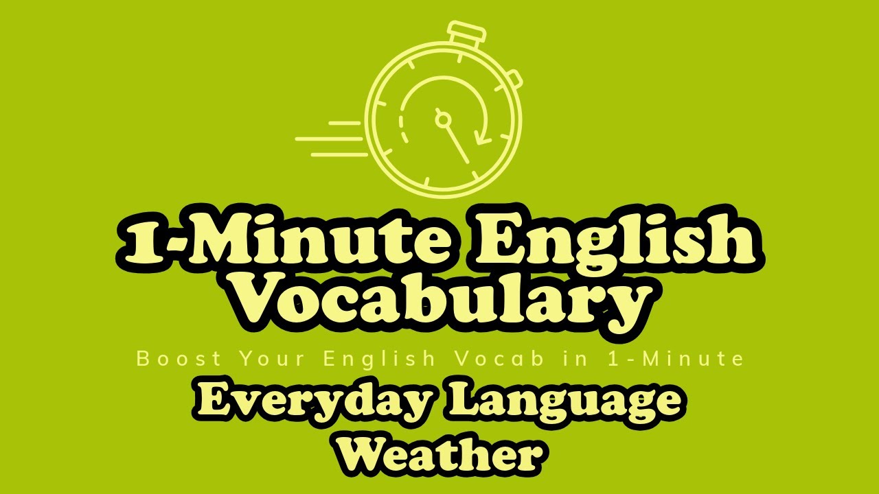 Everyday Language | Weather | Clima | English Vocabulary |A1| Beginner ...