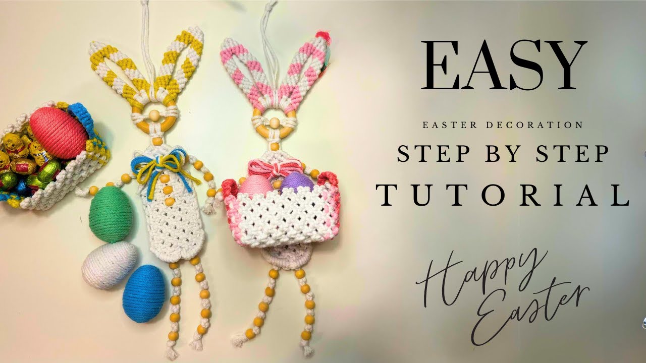 Macramé Easter Bunny Tutorial: Craft Your Own Whimsical Easter Decor! 🐰 ...