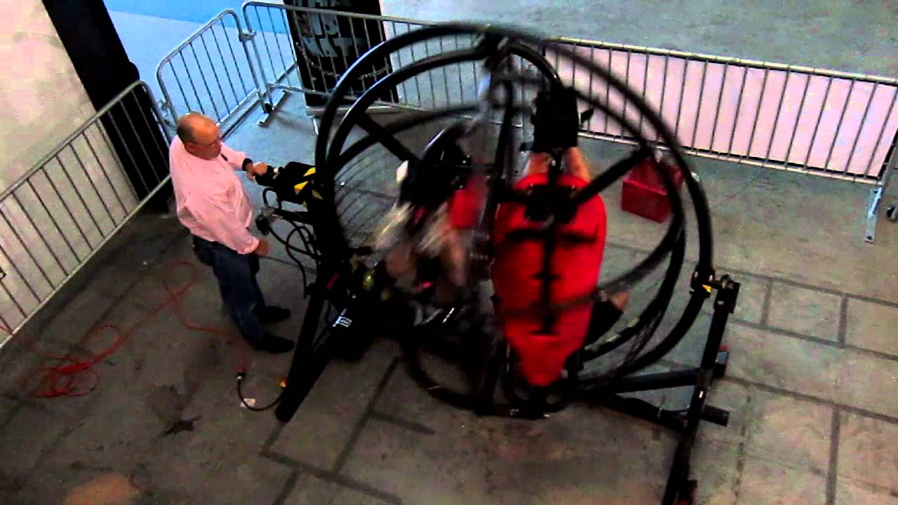 Will in the Human Gyroscope Multi Axis Trainer - YouTube