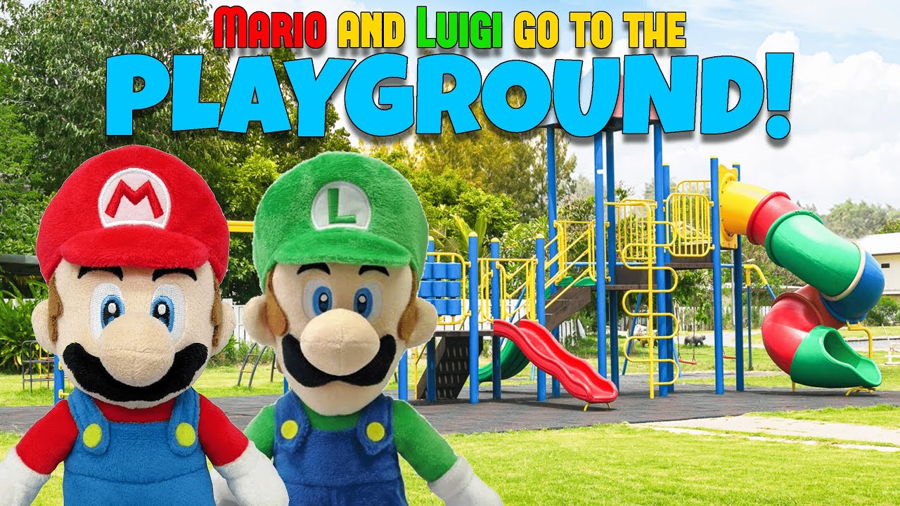 MARIO and LUIGI go to the PLAYGROUND! | Super Mario Toy Adventures ...