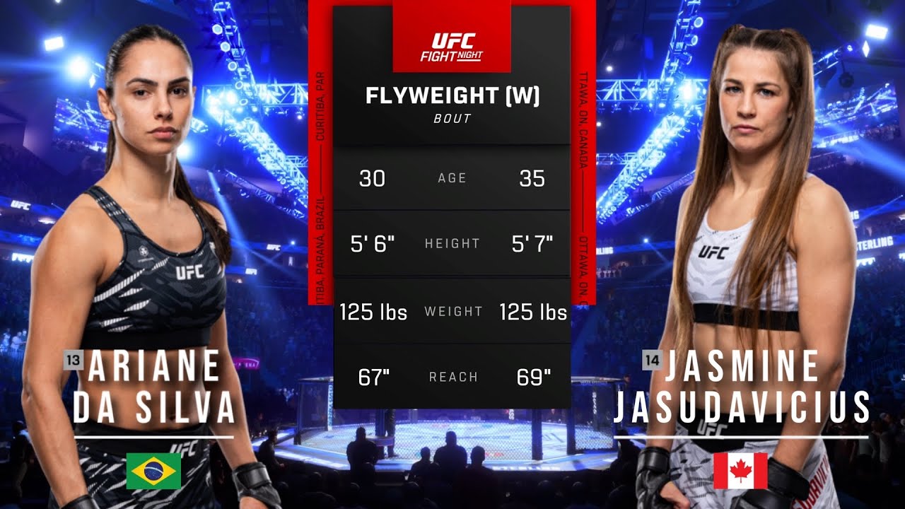 ARIANE DA SILVA VS JASMINE JASUDAVICIUS FULL FIGHT UFC EDMONTON - YouTube