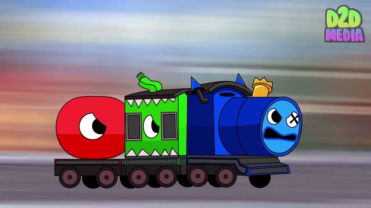 Spiderman Pacman Robot vs The Rainbow Train | D2D Animation - YouTube