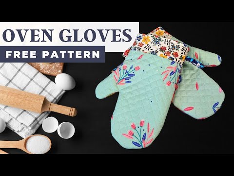 How to make oven gloves at home / DIY fabric mitts / Sewing tutorial ...