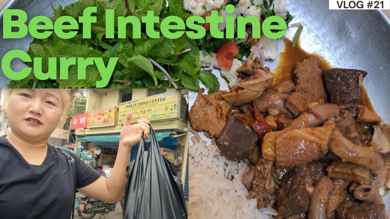 Naga Style Beef Intestine Curry | Naga Cooking | Northeast | Cooking ...