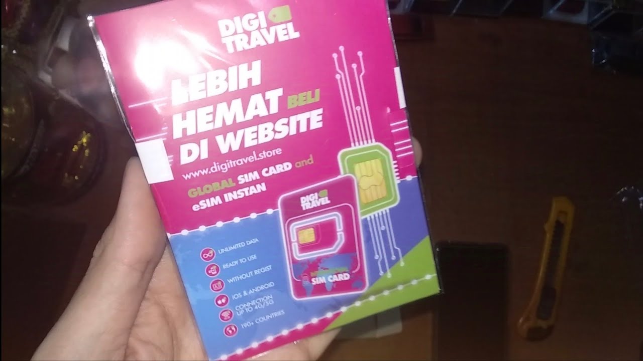 unboxing digi travel sim card all around the world - YouTube