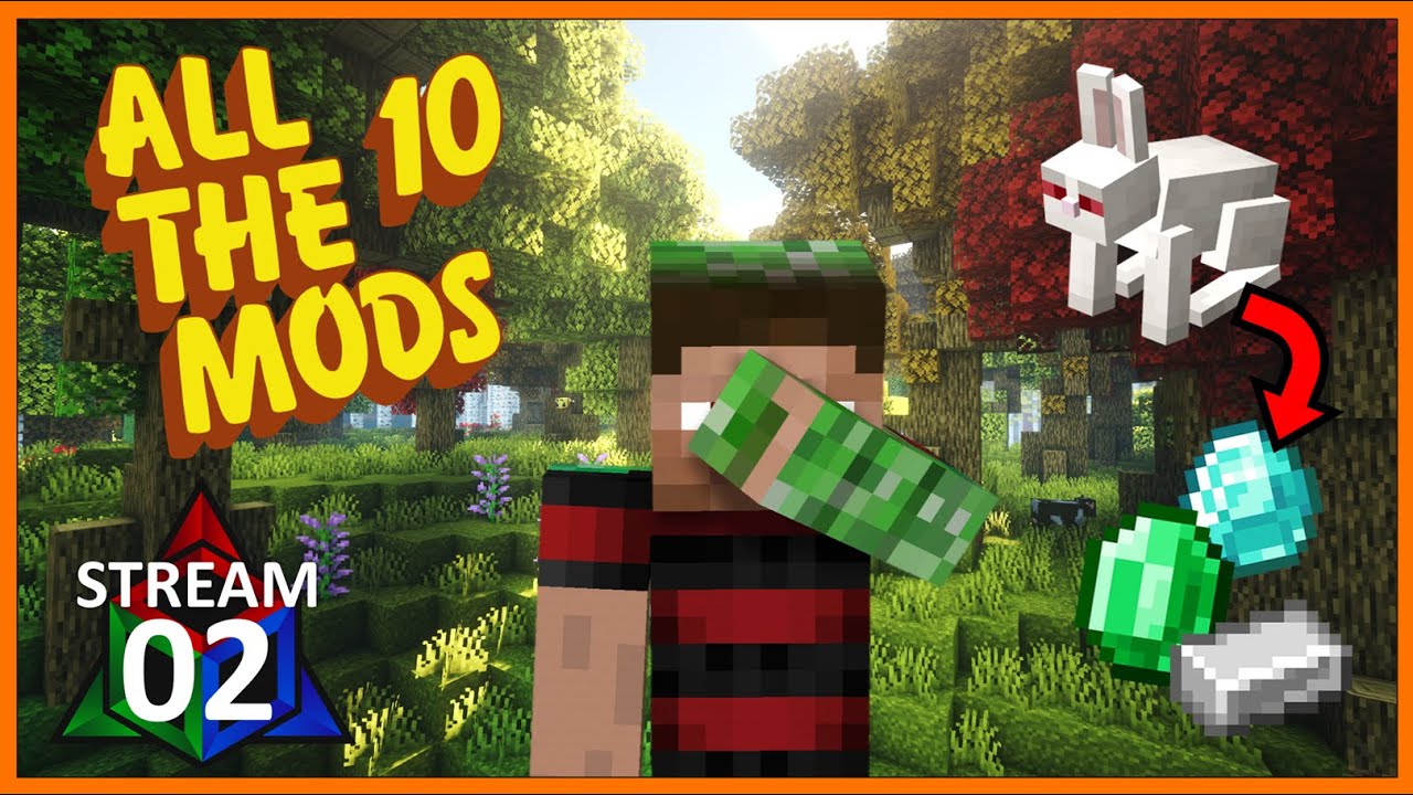 ATTACK of the RABBITS in All The Mods 10 - Day 2 Stream VOD - YouTube