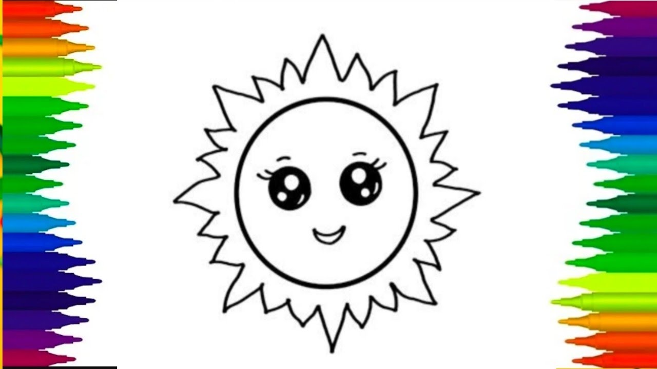 How to Make a Cute Sun🌞 / Beautiful Sun☀️ Drawing Toddlers step by step ...