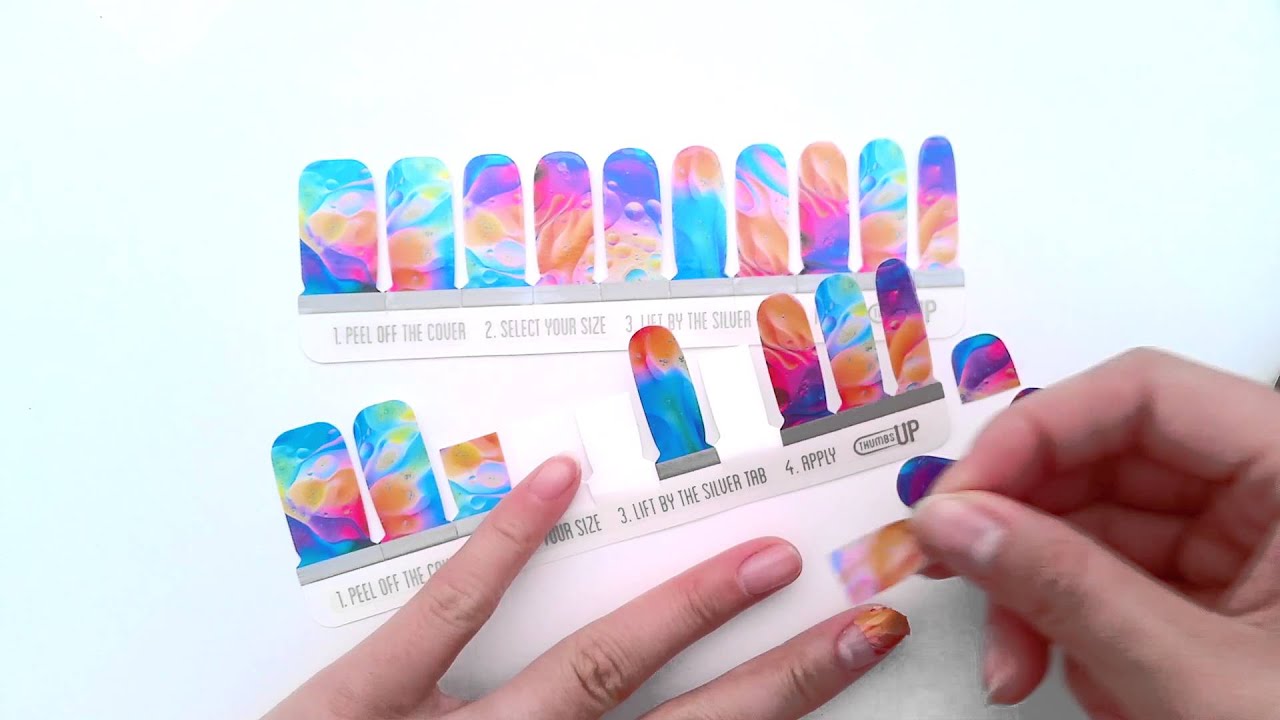 Nail Wraps Tutorial "Step French" with Iris Nail Wraps by ThumbsUp ...