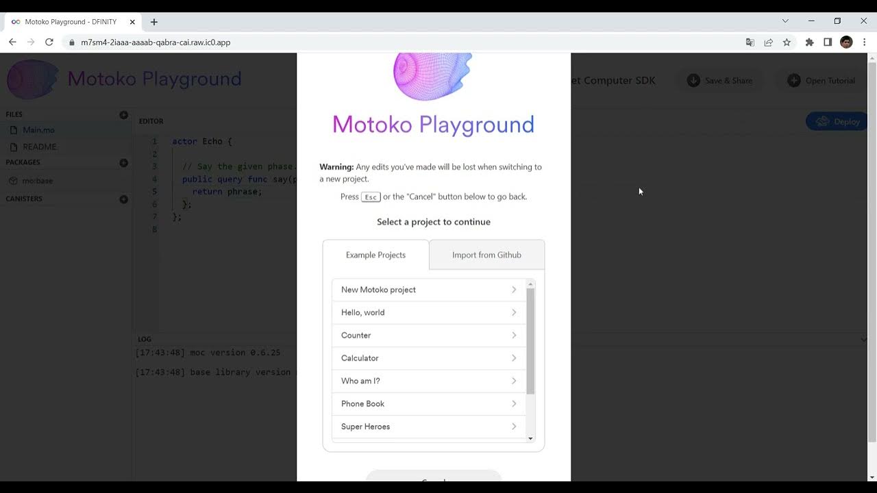4. Explorando Motoko con Motoko Playground - YouTube