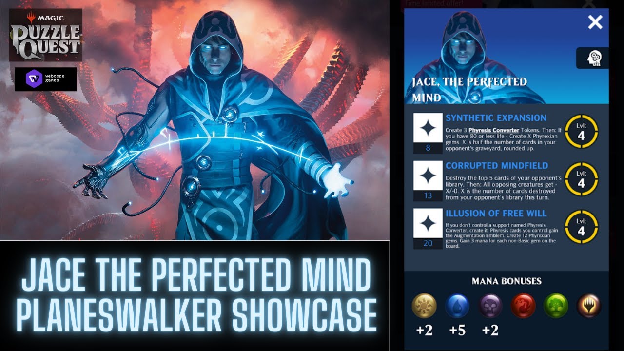 Jace the Perfected Mind Planeswalker Showcase - NEW PLANESWALKER! | Magic the Gathering Puzzle ...