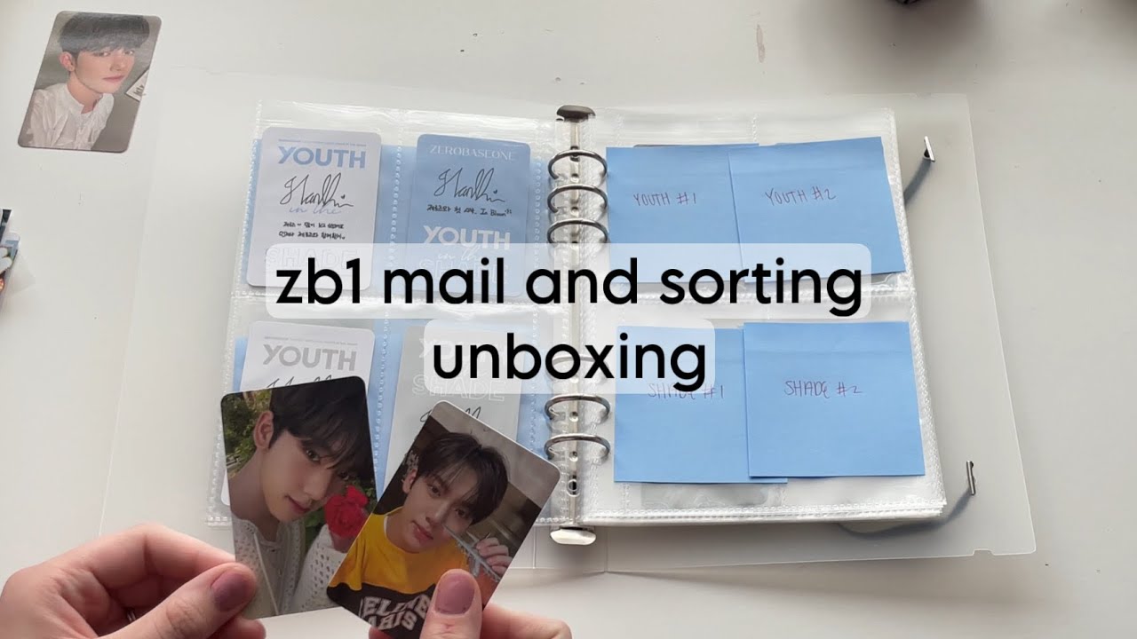 zerobaseone - opening mail and sorting video (a5 binder) - YouTube