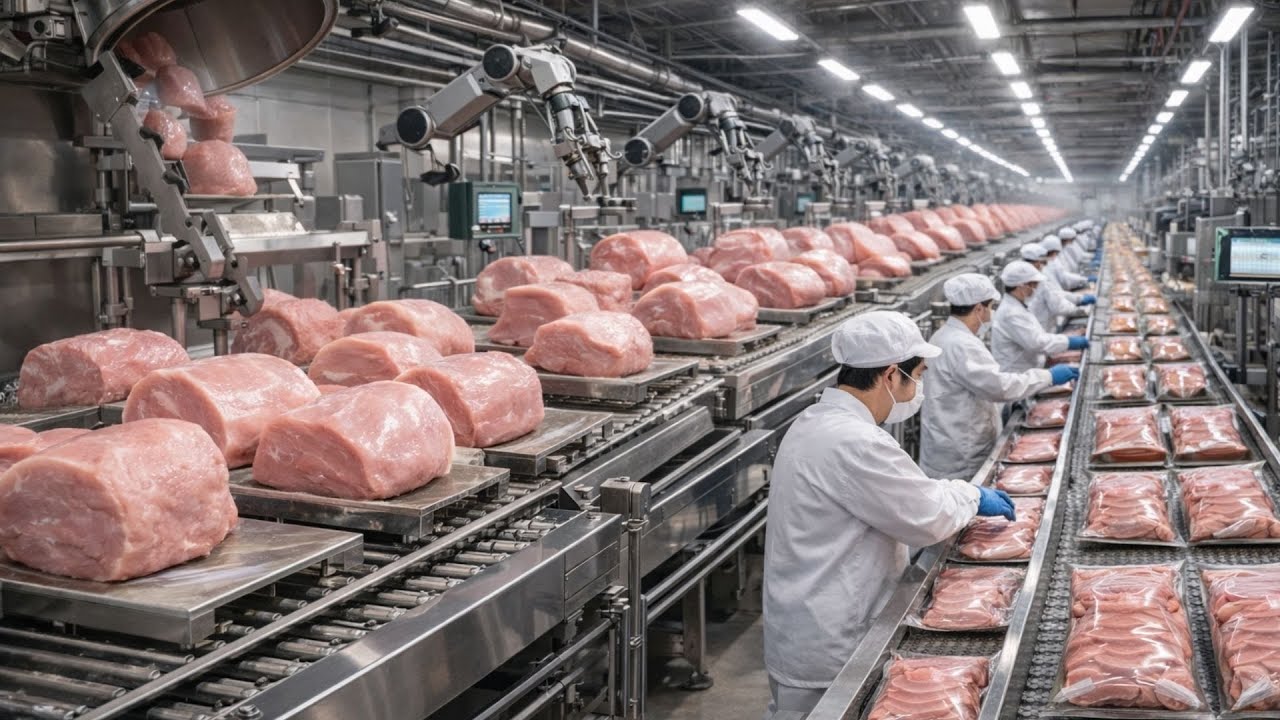 fascinating process:pork processing plant for ham production (The ...
