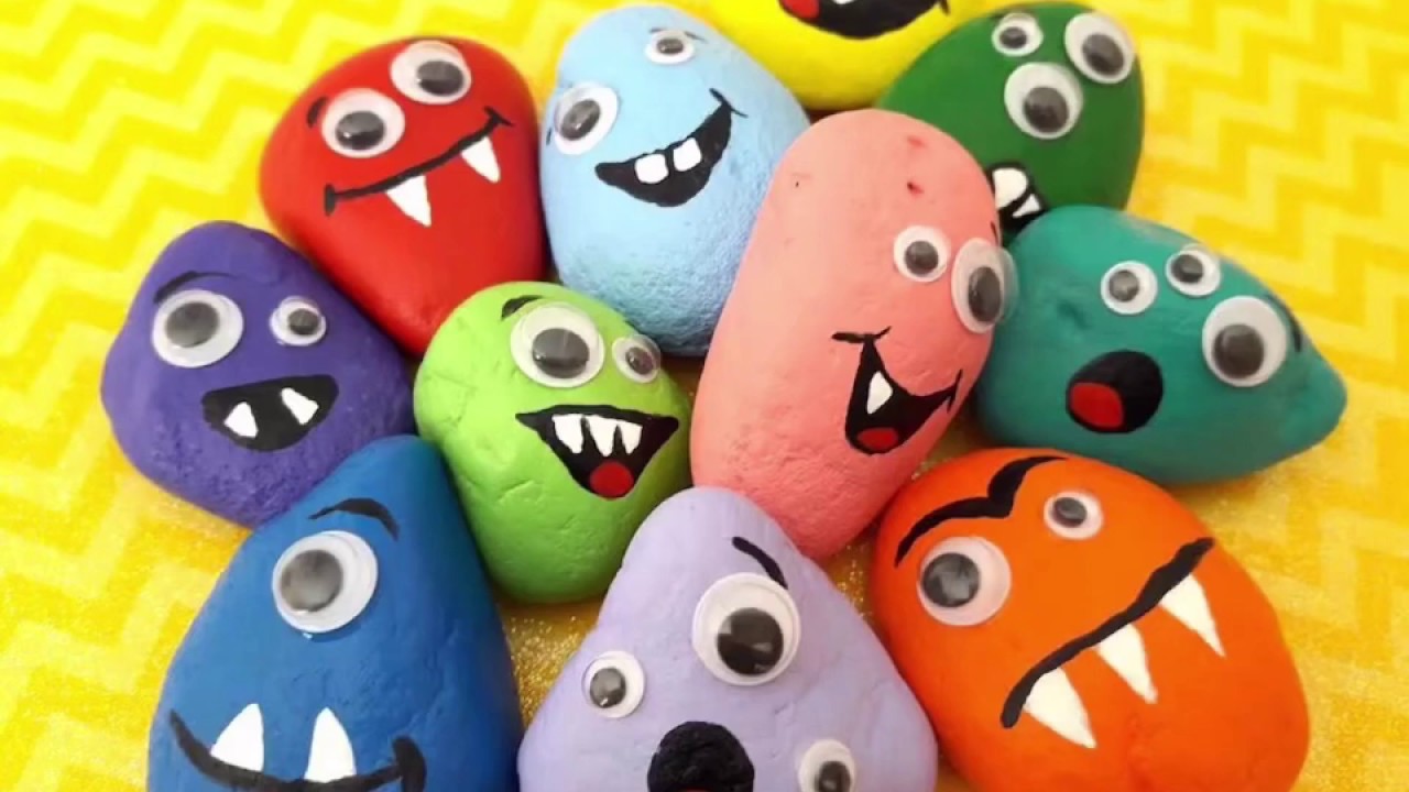 Monster Painted Rocks - YouTube