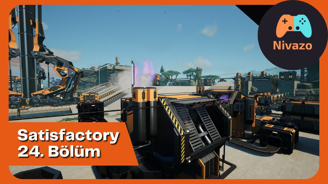 FABRİKADA MAKİNELERDEN MOR DUMAN ÇIKIYOR! | Satisfactory [PC] | 24 ...
