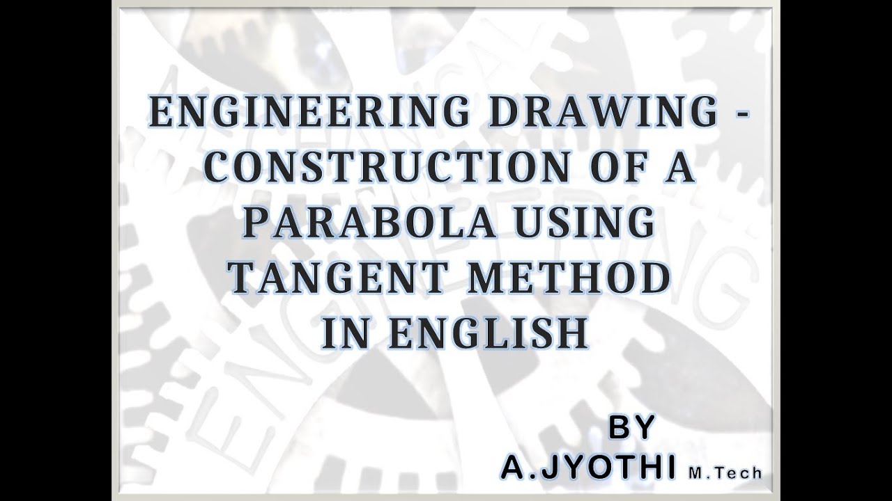 Drawing of Parabola by using Tangent method.... Explanation in English ...