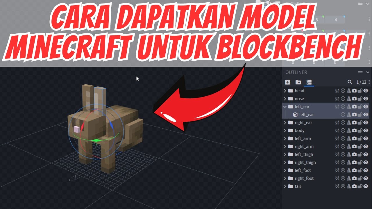 CARA MUNCULKAN MODEL HEWAN HEWAN DI MINECRAFT BLOCKBENCH - YouTube
