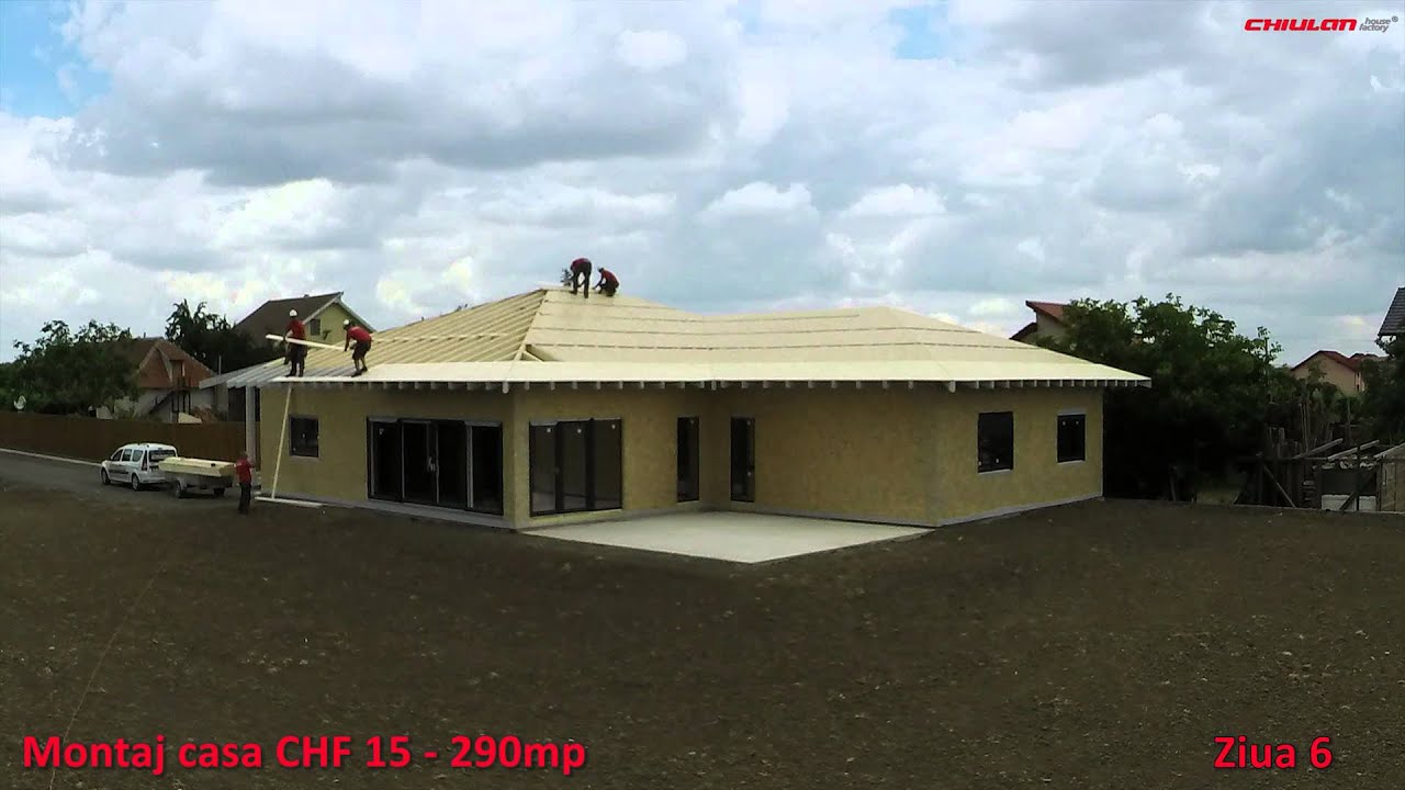 Montaj Casa CHF 15- Ziua 6-montaj astereala si lambriu pe acoperisul de ...