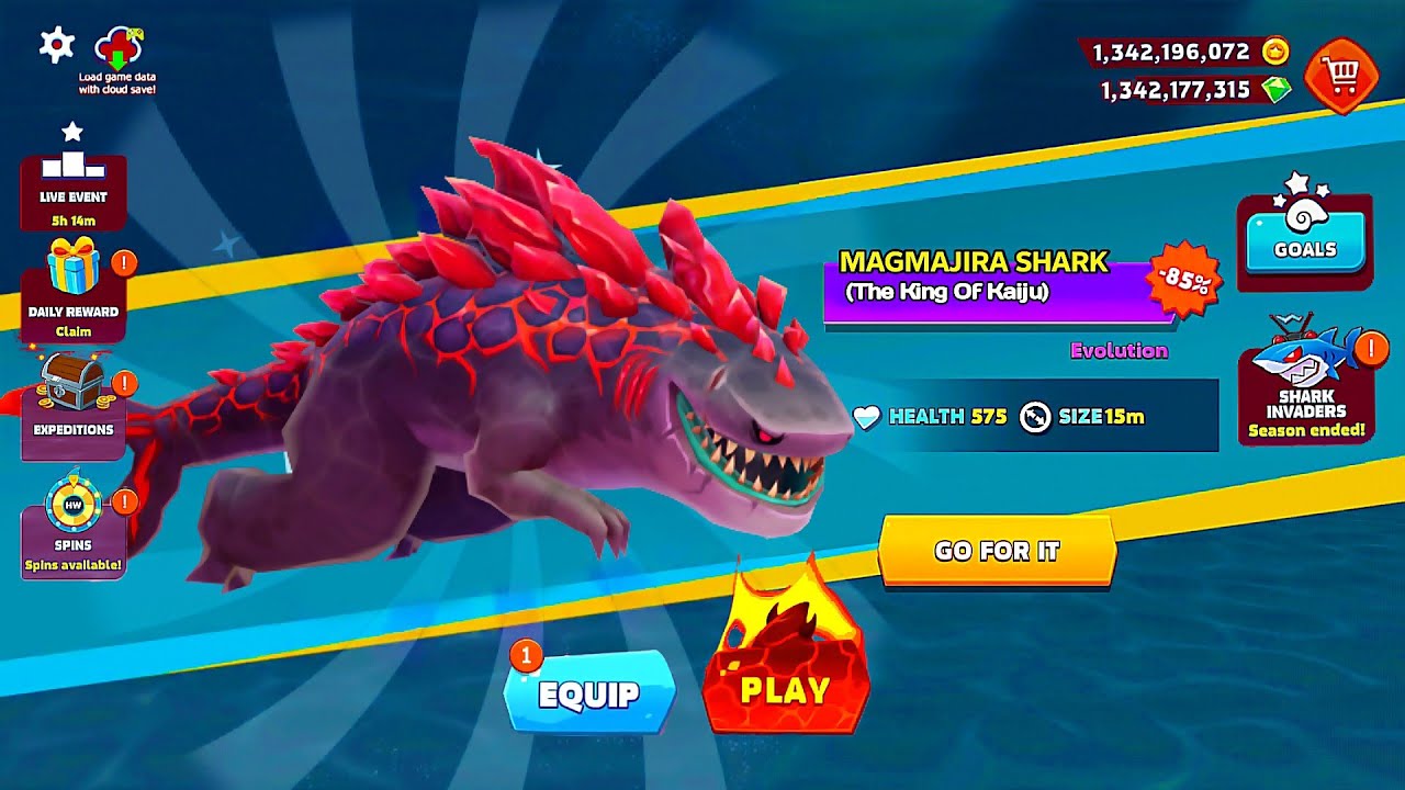 GAINT MAGMAJIRA SHARK GOT 90% OFF UNLOCKED AND GAMEPLAY - BIG SHARK ...