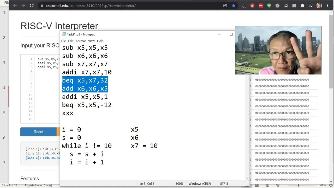 Computer Architecture and Organization 2022: demo RISC-V interpreter ...