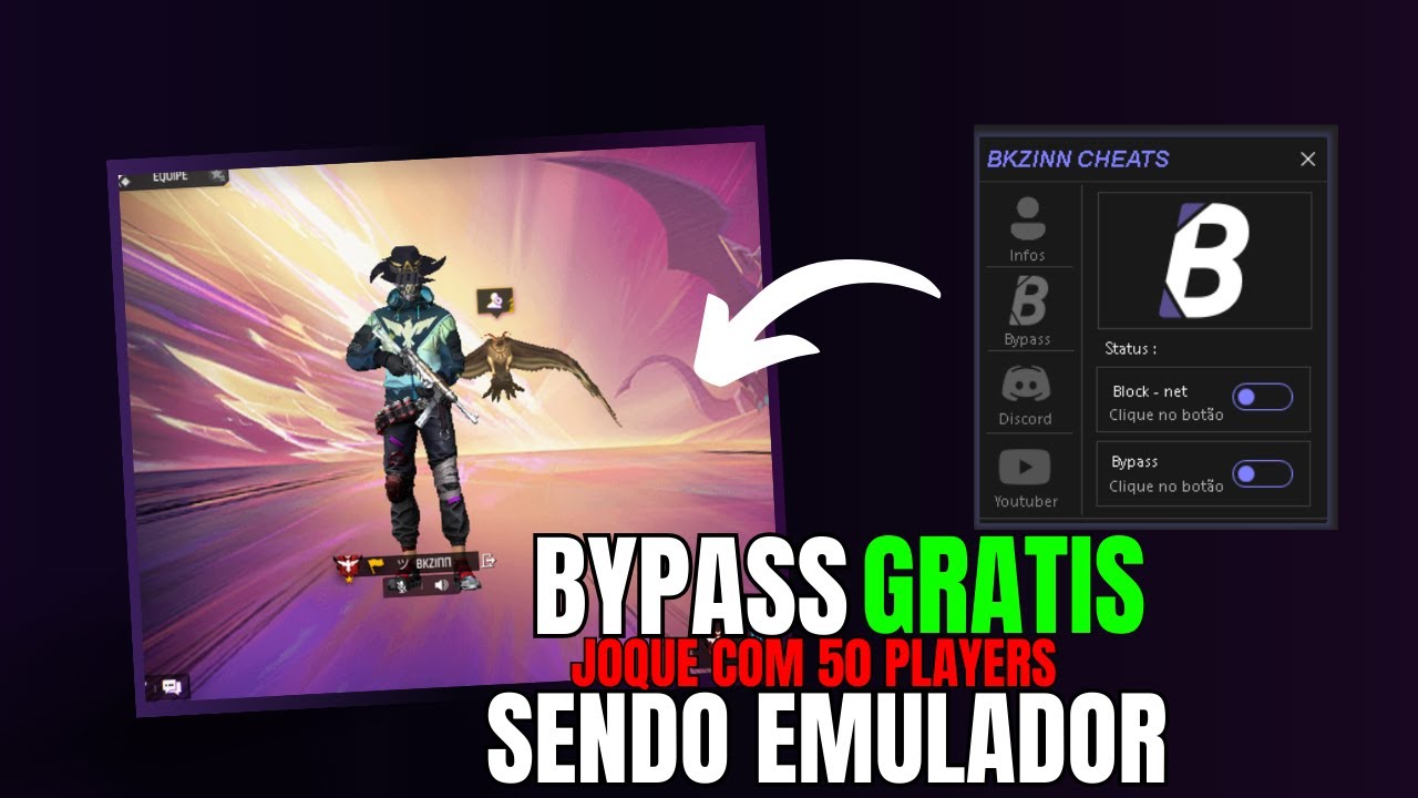BYPASS GRATIS! JOGUE COM 50 PLAYERS SENDO EMULADOR | BYPASS FREE 😯💥💥 ...