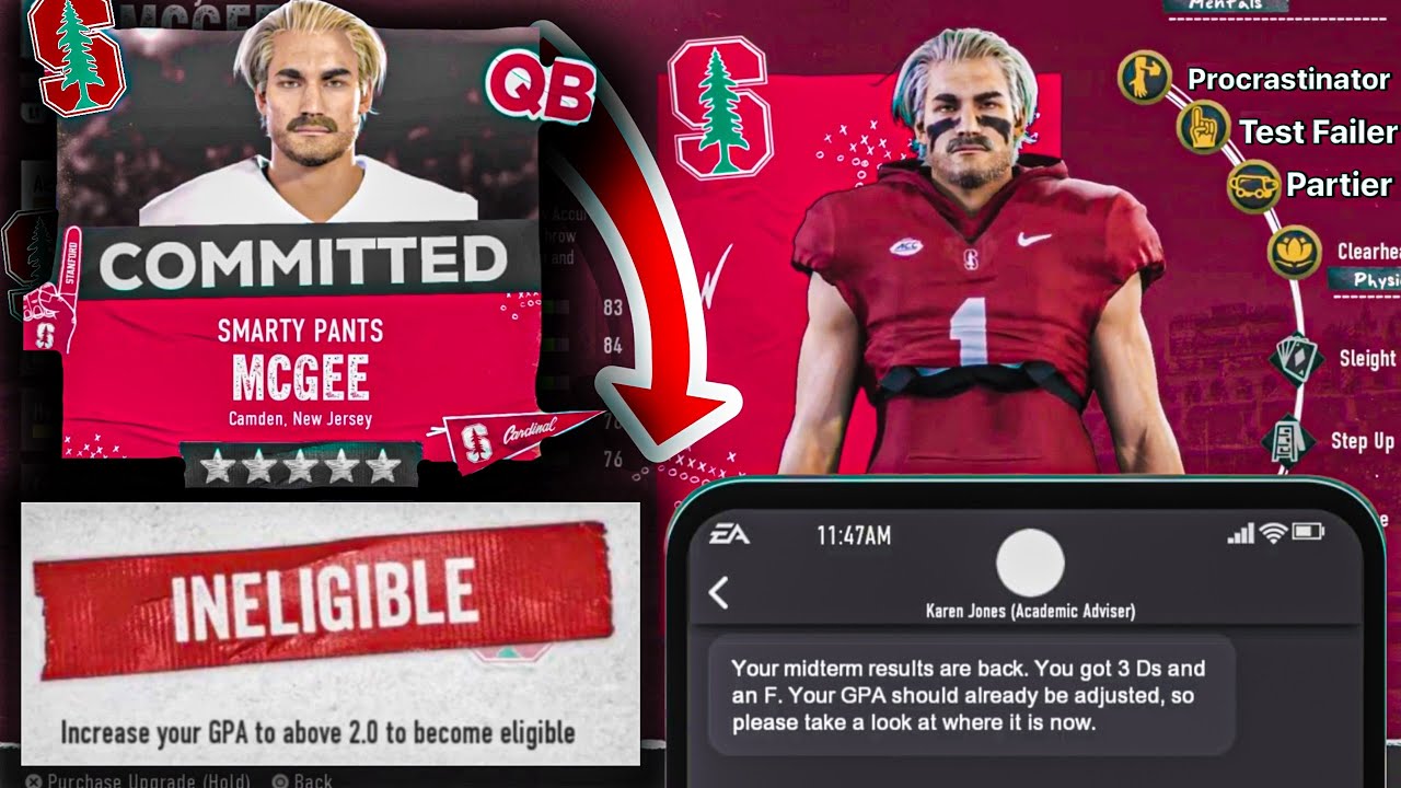 What happens when your GPA is too low in EA College Football 25 Road to ...