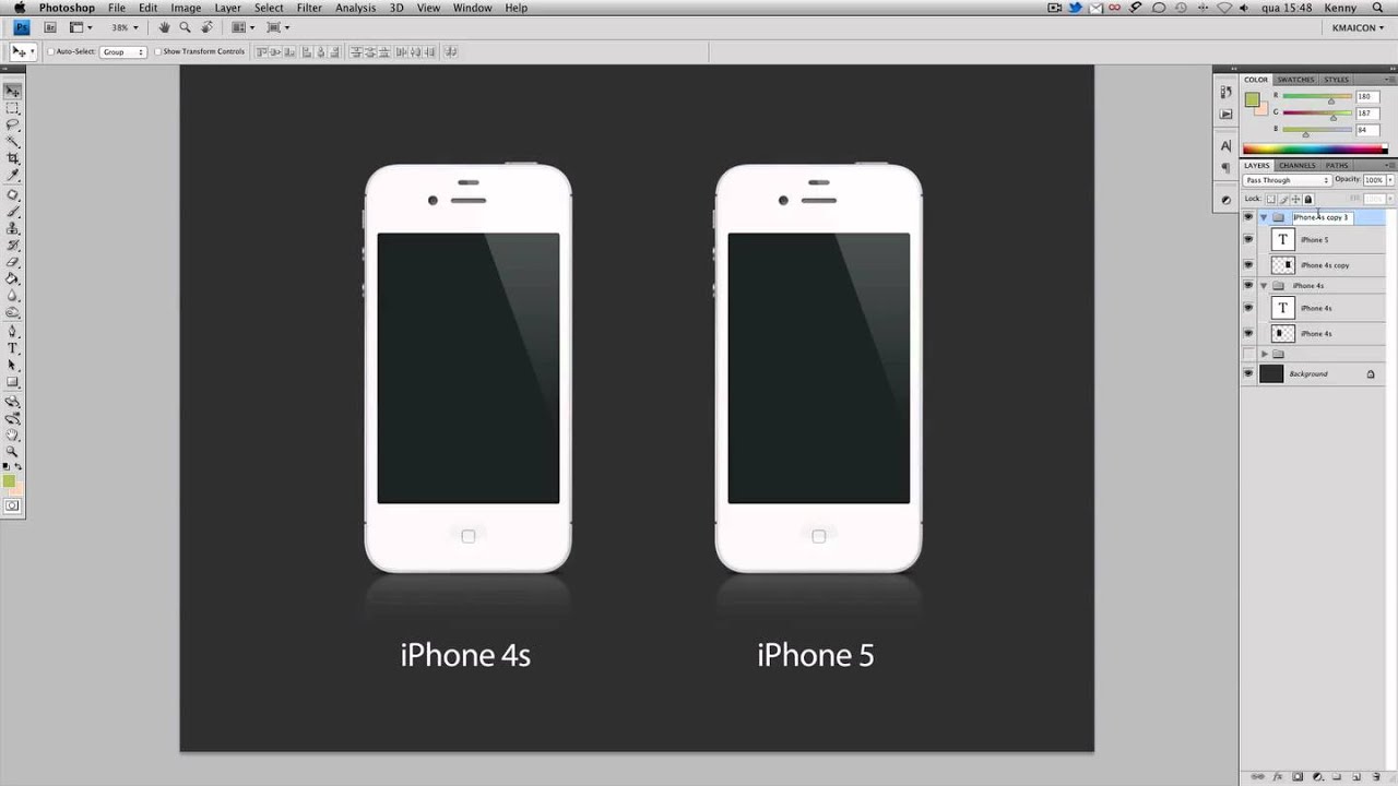 Creating the design of iphone 5 - YouTube