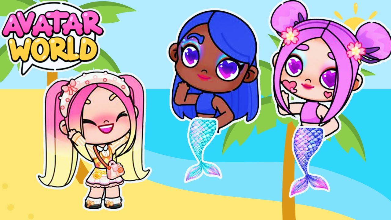 ¡ENCONTRAMOS SIRENAS EN LA PLAYA de AVATAR WORLD! 🧜‍♀️ - YouTube