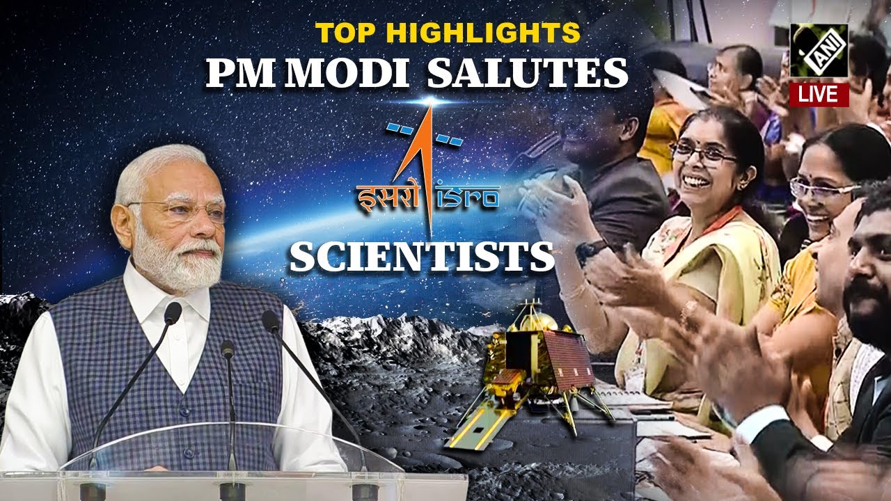 Chandrayaan-3 | PM Modi meets ISRO team | Emotional speech | Scientists ...