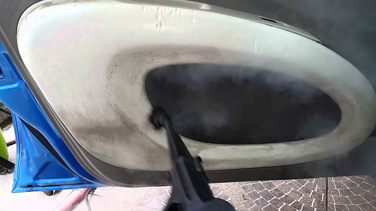 Steam Cleaning on plastic door panel - YouTube