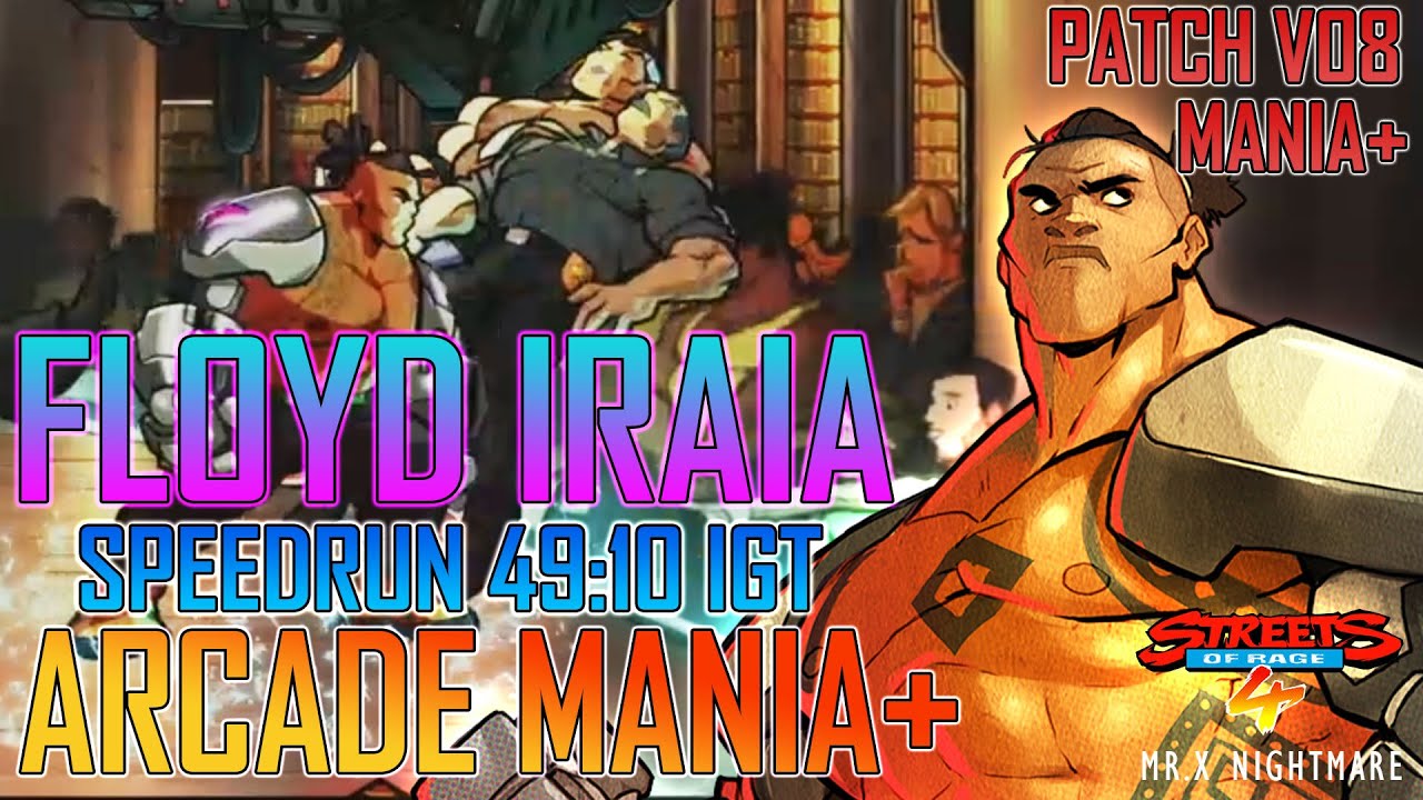 [V08] SoR4 Floyd Arcade Mania+ Speedrun in 49:10 IGT - YouTube