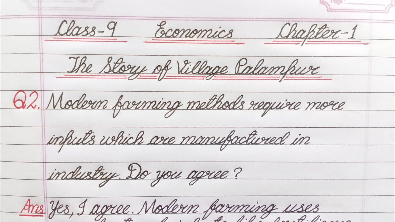 Modern farming methods require more inputs which are manufactured in ...