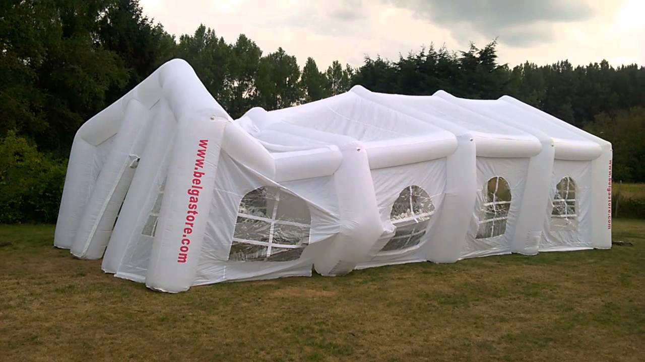 Tente gonflable 12x6m Opblaasbare tente - YouTube