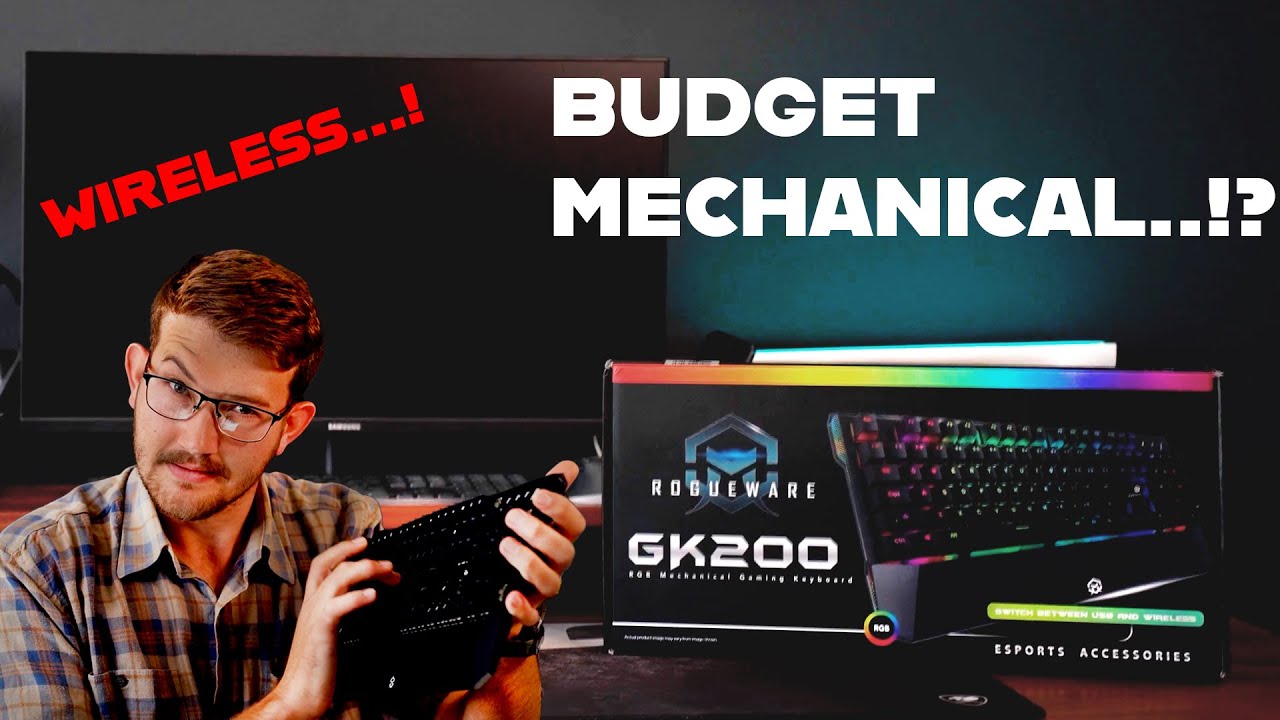 RogueWare GK200 Mechanical Gaming Keyboard Tactile Linear Brown ...