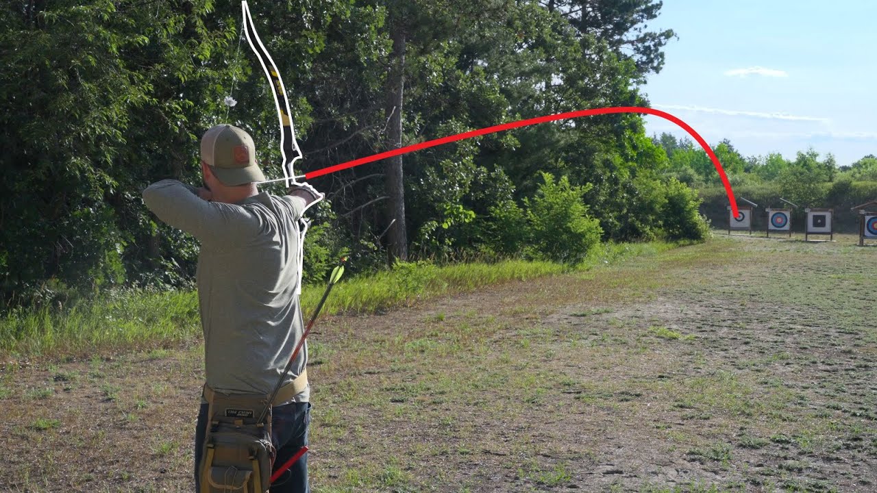 Shooting TRAD BOW class at 80 YARDS - YouTube
