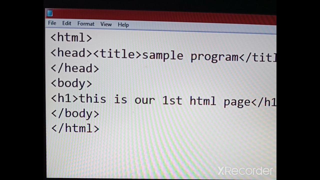How to run html program with example in Telugu - YouTube