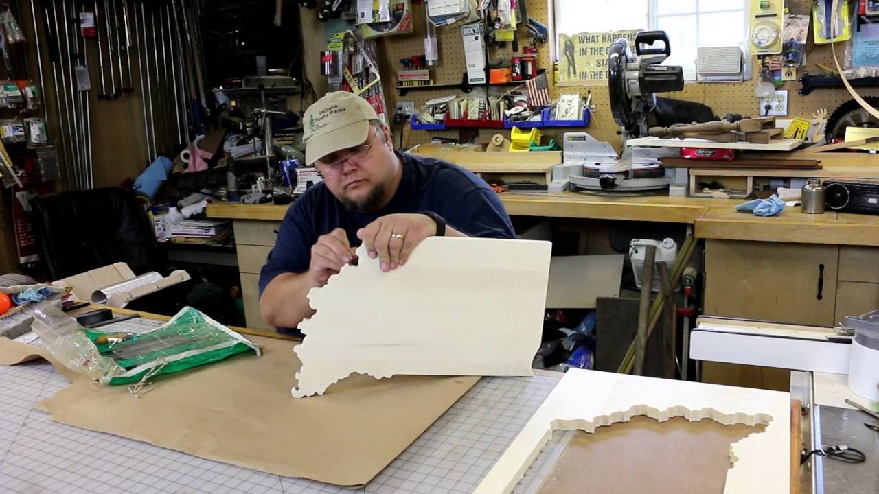 CNC Machined State of Indiana Sign - YouTube