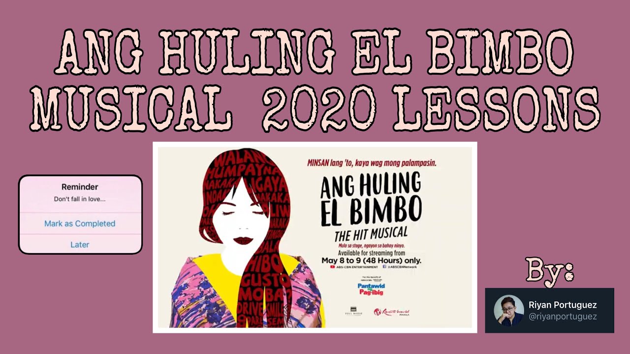 Ang Huling El Bimbo Musical 2020 Lessons - YouTube
