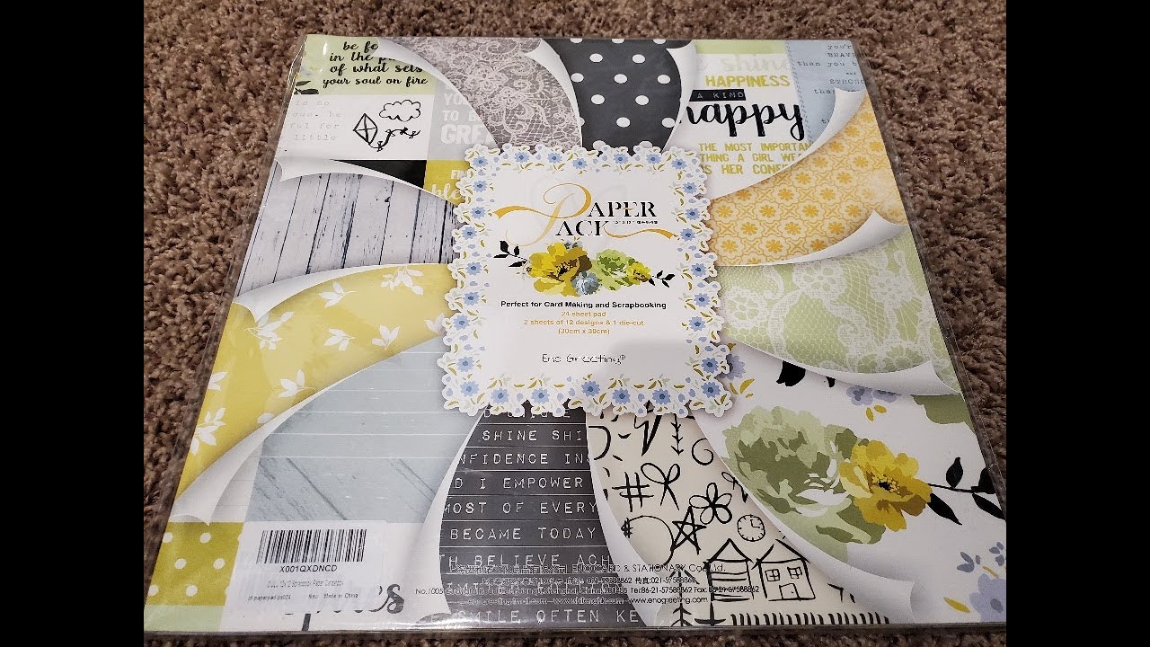 IDULL Scrapbook Designer Paper Pad 11x11 Cardstock Amazon Review - YouTube