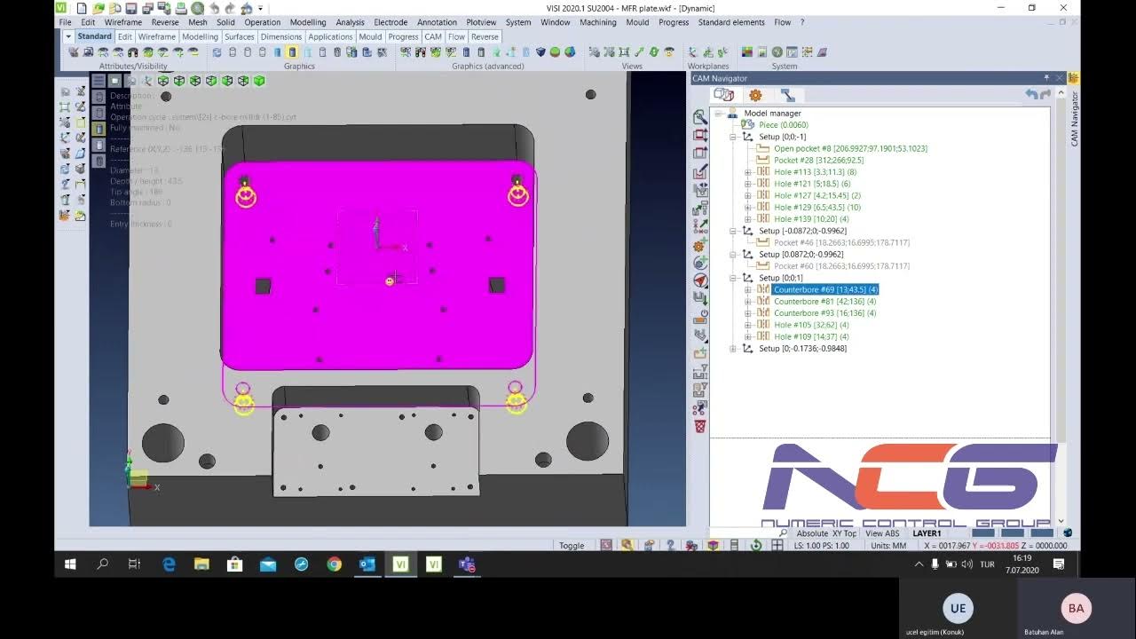 CAM 11. Drill 1 - Visi CAD CAM Eğitimleri - VISI 2021 - YouTube