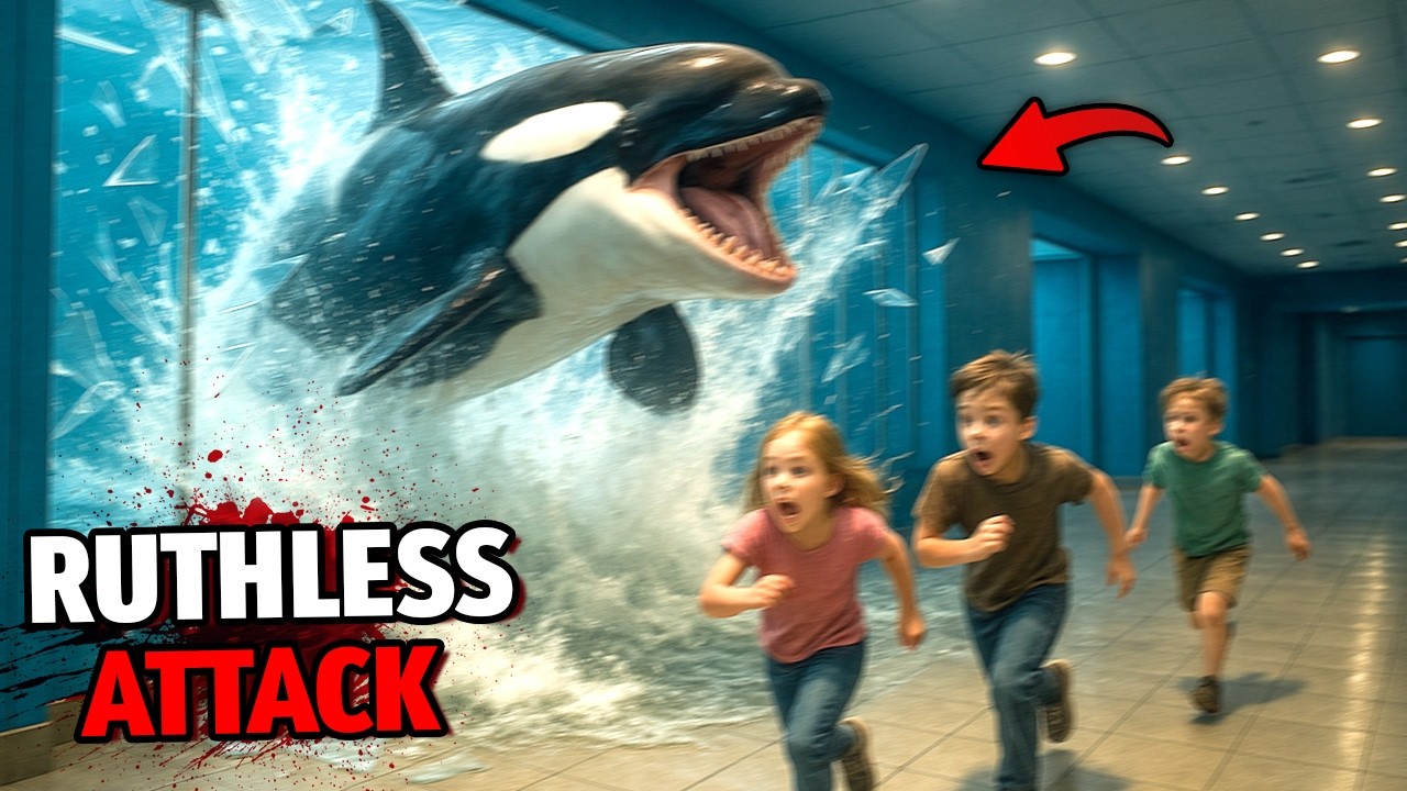 Orca Breaks Aquarium Glass & Mauls 3 Kids in Front of Everyone! - YouTube