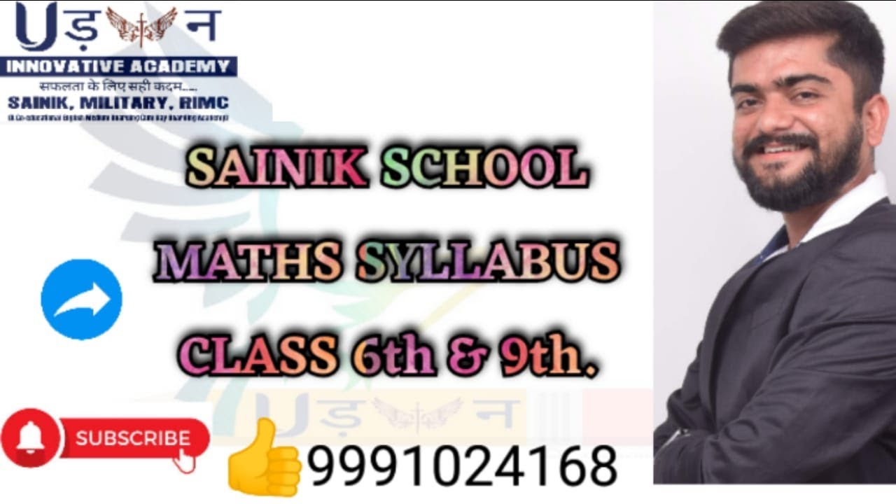 SAINIK SCHOOL CLASS 6 MATHEMATICS SYLLABUS udaanacademyRIMC Sainik SAINIK SCHOOL CLASS 6 MATHEMATICS SYLLABUS udaanacademyRIMC Sainik