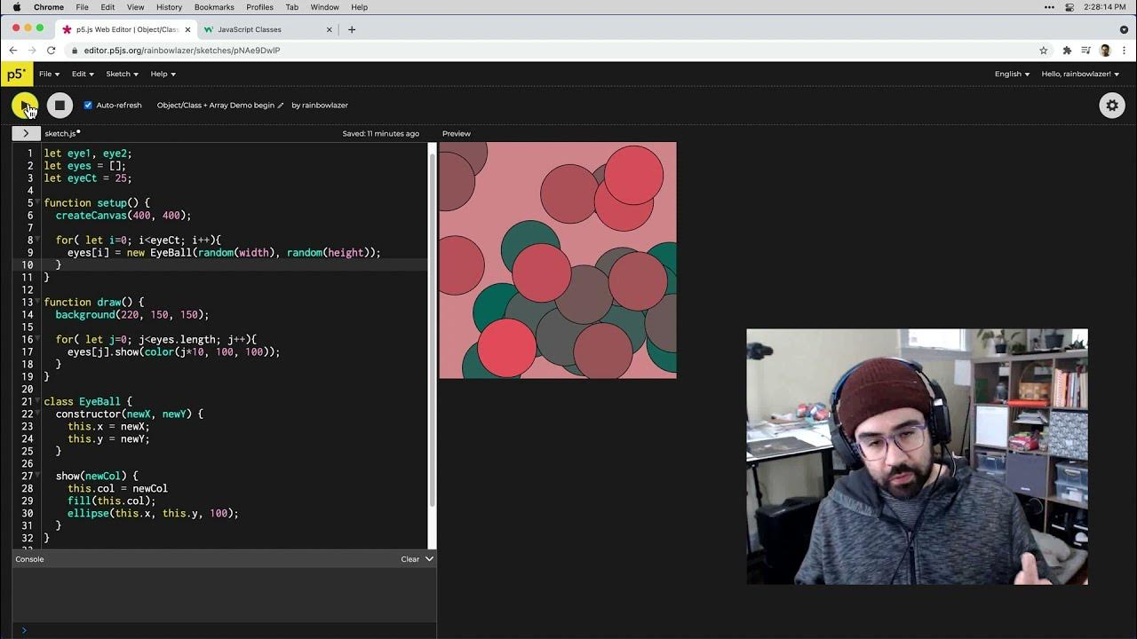 How To Use Arrays And Objects In P5js Youtube