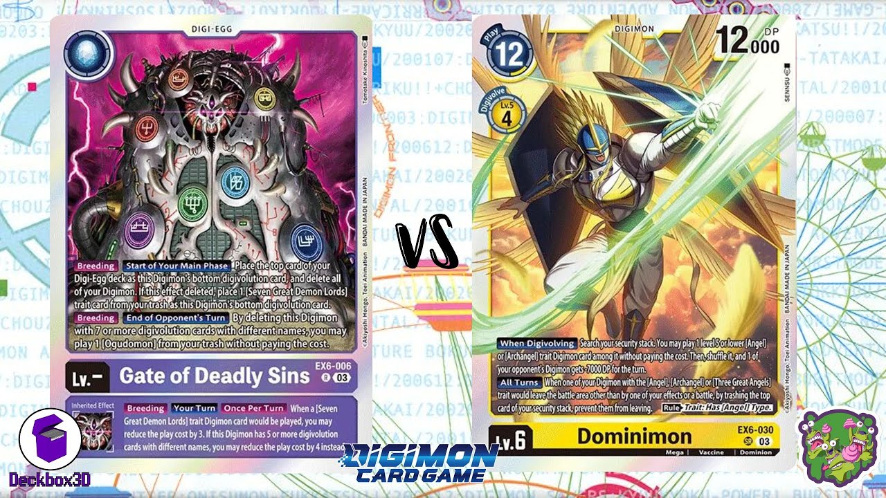 DIGIMON TCG: Local match Seven Great Demon Lords (Purple) vs Dominimon ...