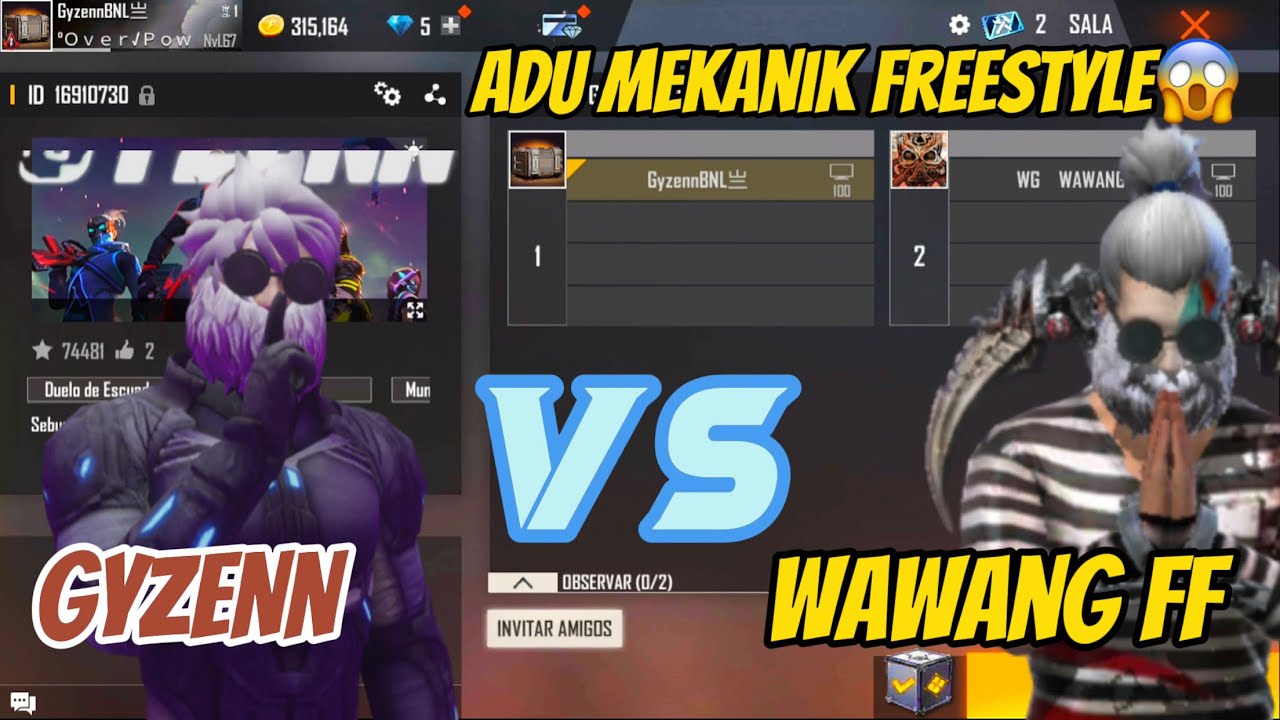 GYZENN VS WAWANG FF | AUTO ADU FREESTYLE😱 - YouTube