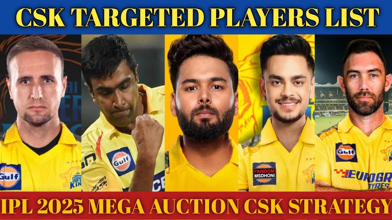 IPL 2025 Mega Auction CSK Target Players | CSK Updates | IPL 2025 | IPL ...